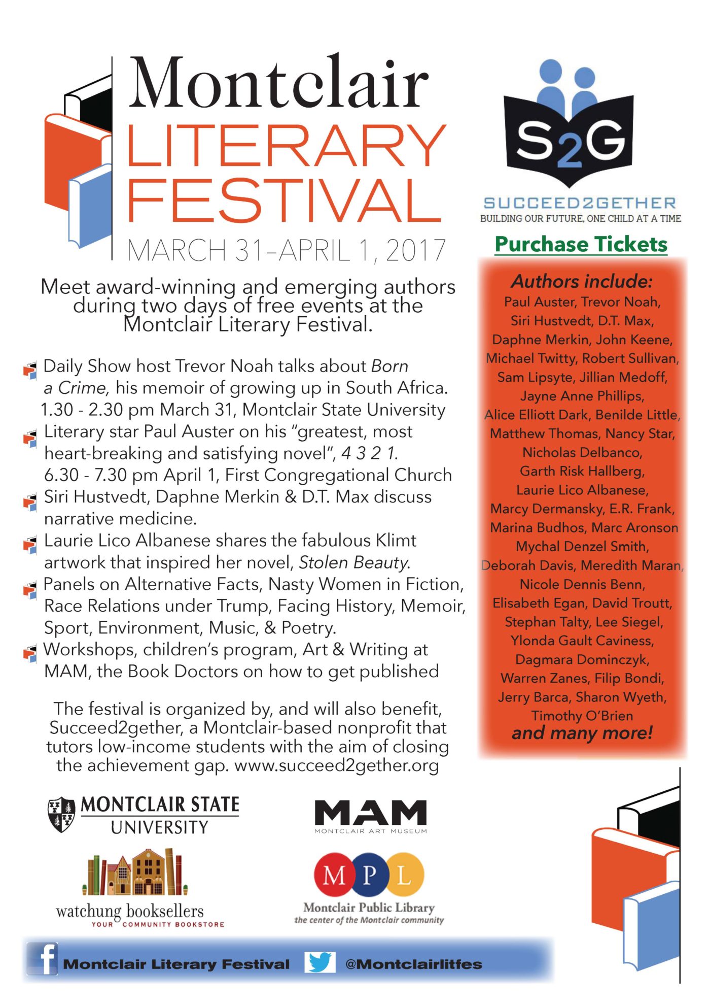 Montclair Literary Festival Flyer - Succeed2gether